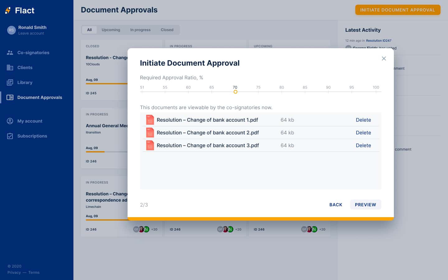 Flact — Voting & Passing Company Resolutions via Hyperledger-Powered App